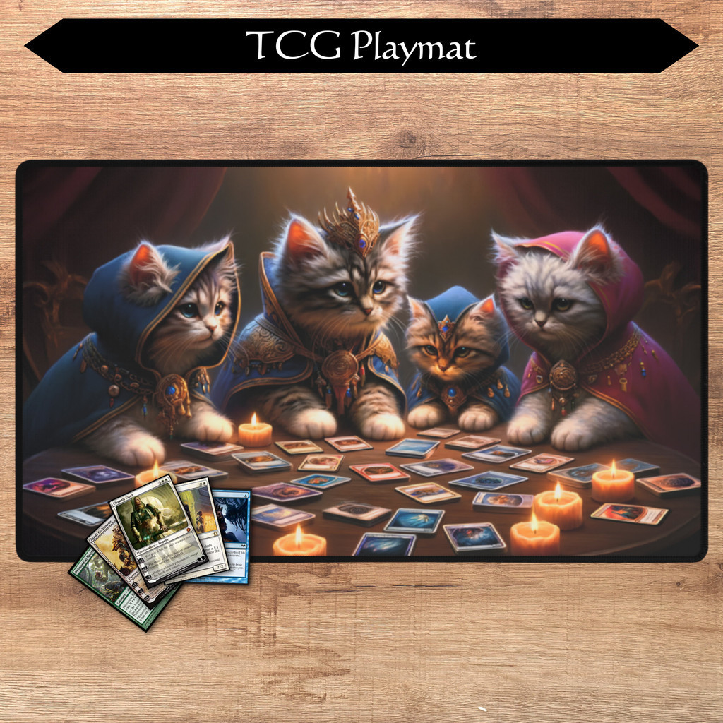 MTG Playmat | 24x14 inch | The Round Table | Optional Zoning | TCG Play ...