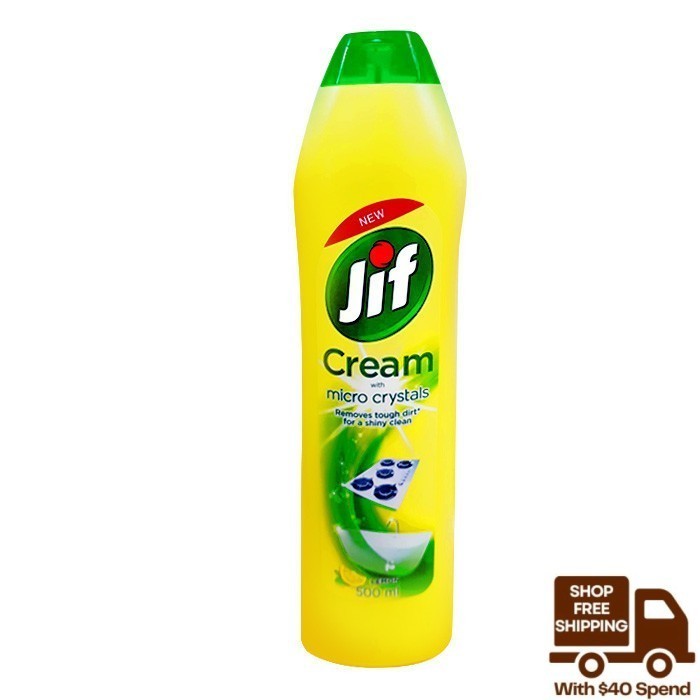 Jif Lemon Cream Surface Cleaner With Micro Particles 500ml | Shopee ...