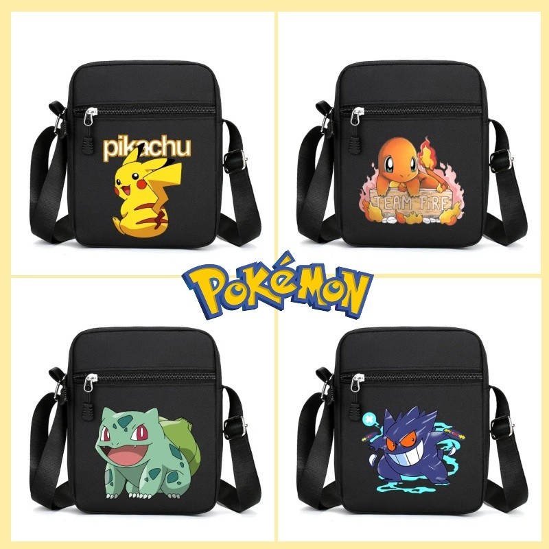 Pokémon Shoulder Bag Crossbody Bag Pikachu Fashion Printed Small Square ...