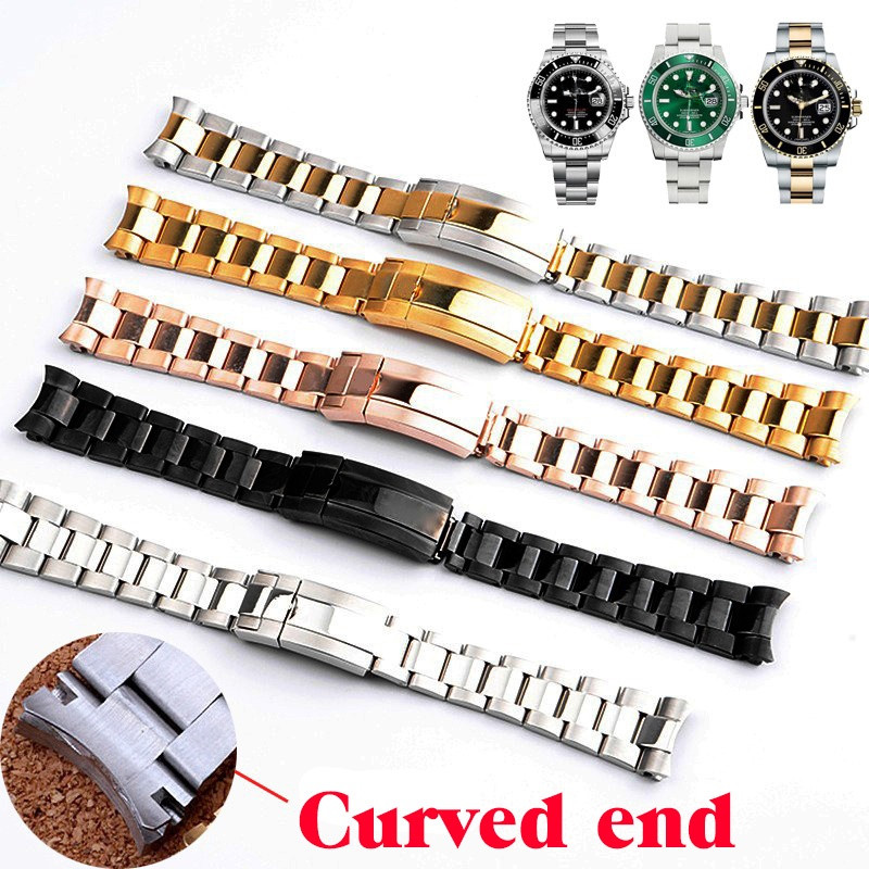 20mm 21mm Elbow Bracelet for Rolex Dedicated Strap Fully Solid ...
