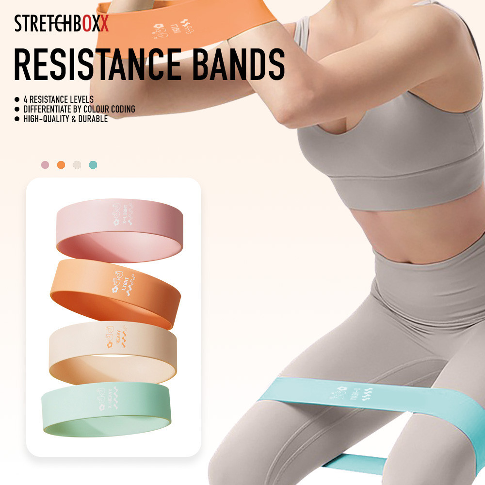 StretchBoxx Premium Silicone Ring Resistance Bands Heavy-Duty for All ...
