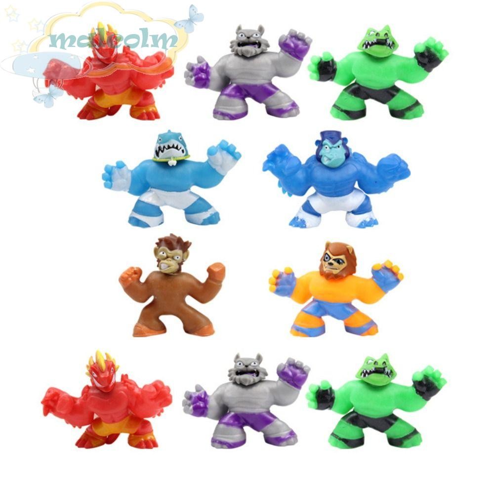 MALCOLM Goo Jit Zu Games Squeeze, Animal Rubber Man Crocodile Super ...