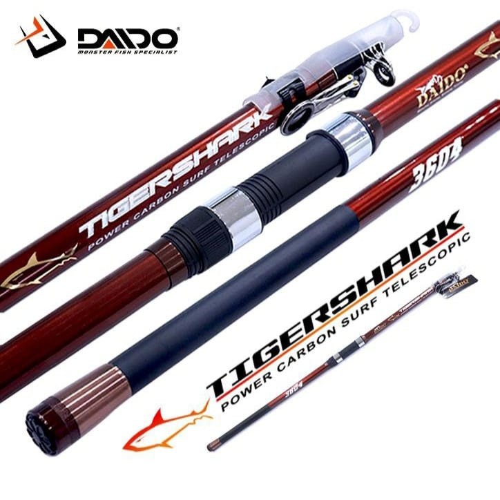 Daido TIGERSHARK Telescopic Rod - Surf Casting Rod & Rock Fishing Power ...
