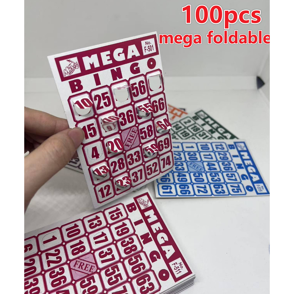 100pcs foldable bingo game cards | Shopee Singapore