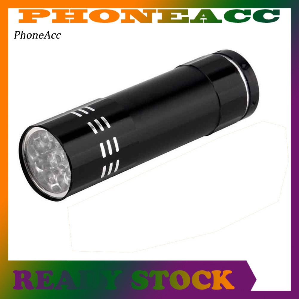 Mini Aluminum Multifunction UV Ultra Violet 9 LED Flashlight Torch ...