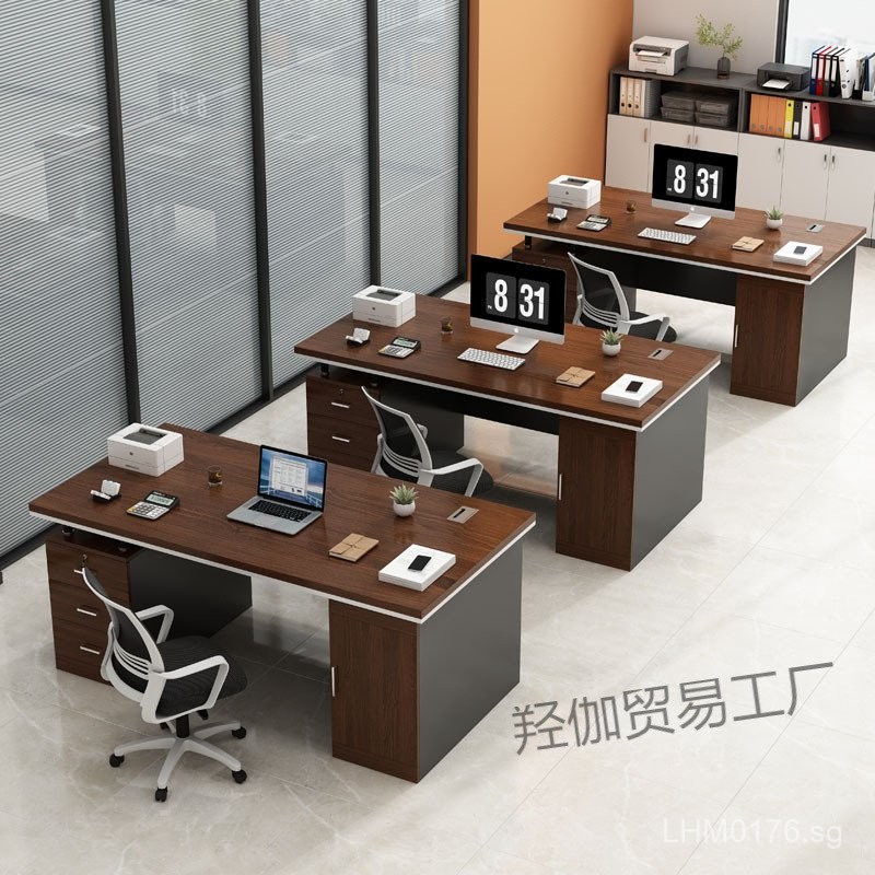 Desk Employee Position Simple Modern Combination Office Desk Chair Computer Staff Home ...
