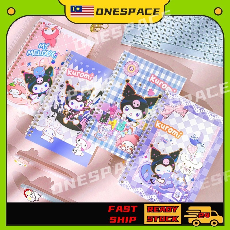 40 Pages A5 Kuromi Notebook Buku Girls Cute Book School Student ...