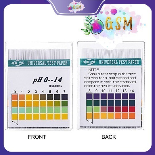 pH Paper | 100 Strips | Wide Range 0 - 14 | Litmus | Universal ...