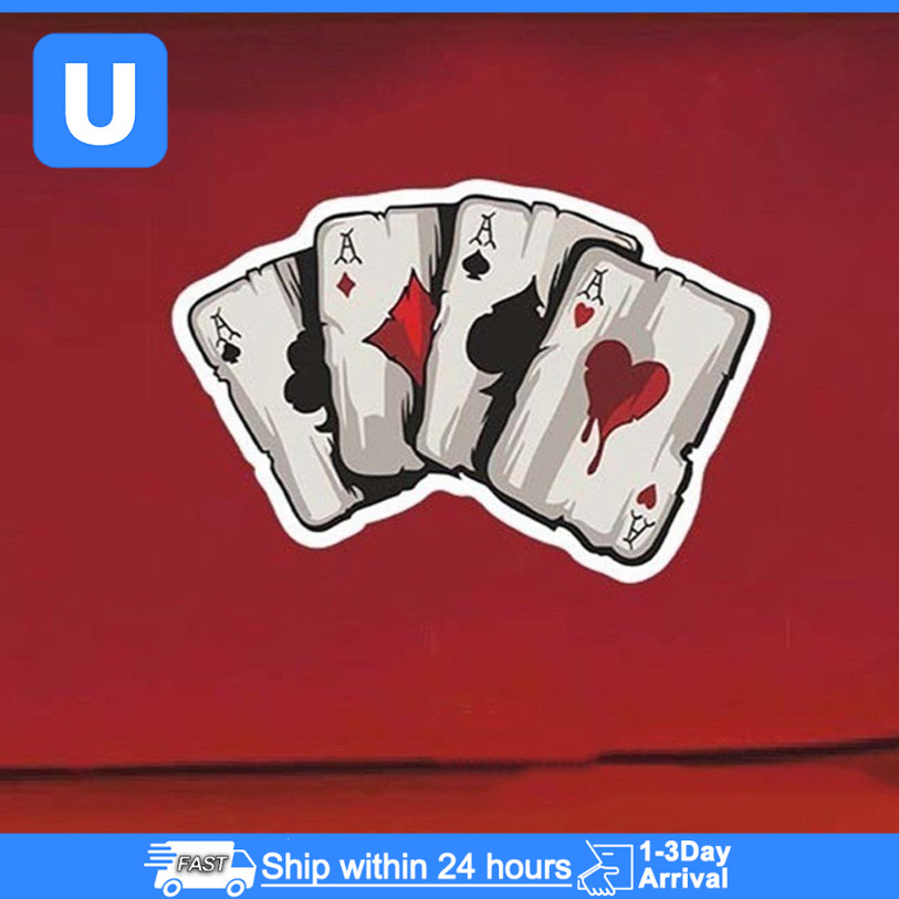 Graphic Playing Card Sticker Vinyl Car Truck Window Sticker Laptop ...