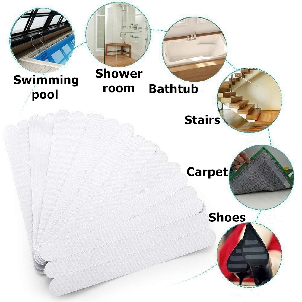 Bathroom Anti Slip Shower Floor Strip Sticker Toilet Stickers Tape Anti ...
