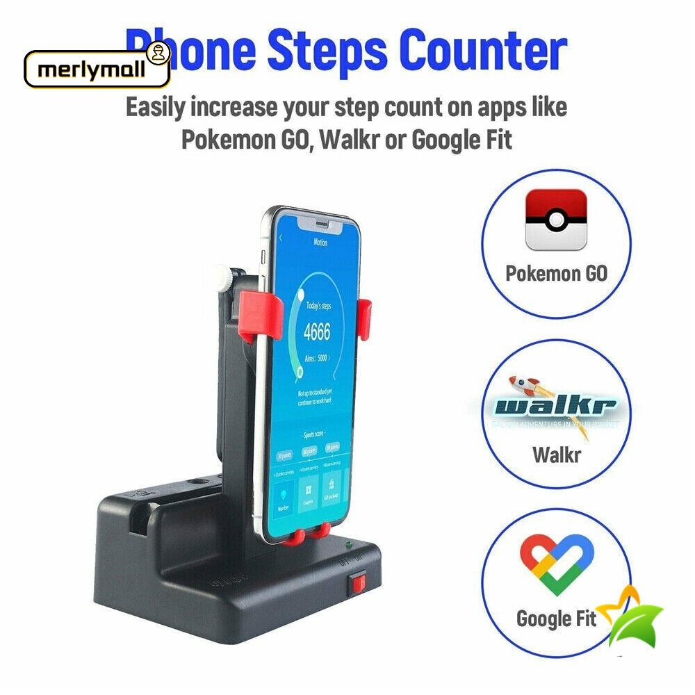 MERLYMALL Steps Counter, Manual Automatic Swaying USB Phone Shaker ...