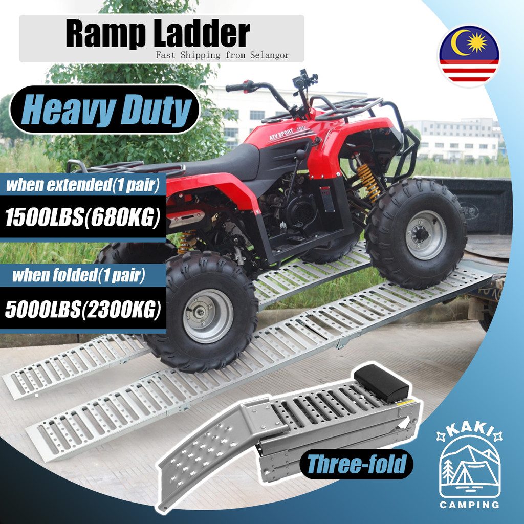Aluminum Ramp Ladder Tangga Motor Folding Ladder Stage Ramp Transport ...