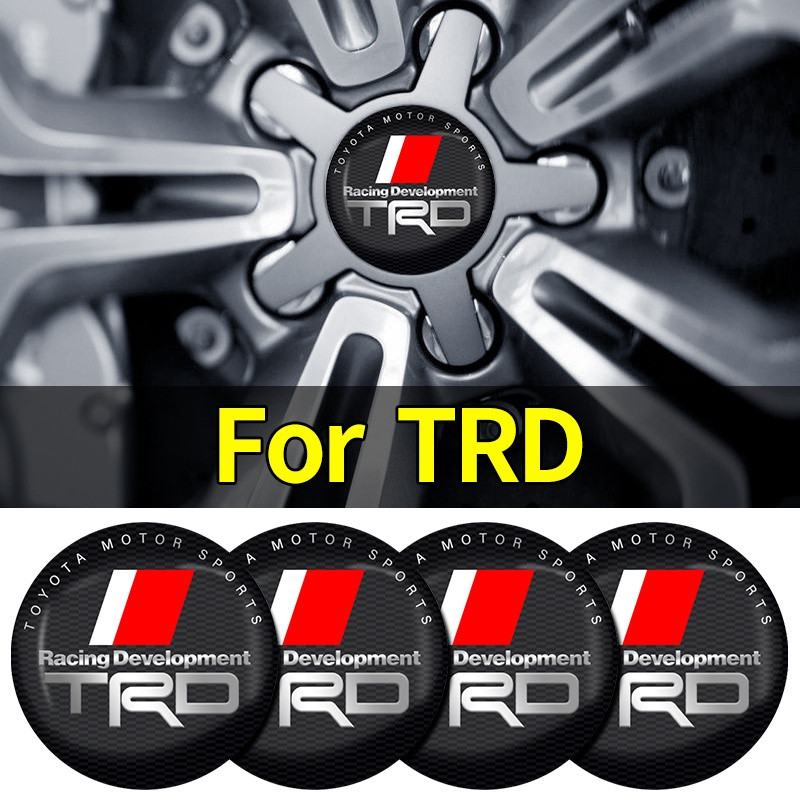 4pcs Toyota TRD Logo Car Wheel Center Hub Cap wheel Badge Rim Sticker ...
