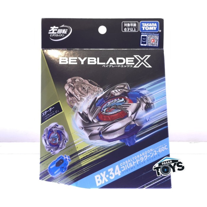 BeybladeX Beyblade X Starter BX-34 Cobalt Dragoon 2-60C Takara Tomy | Shopee Singapore