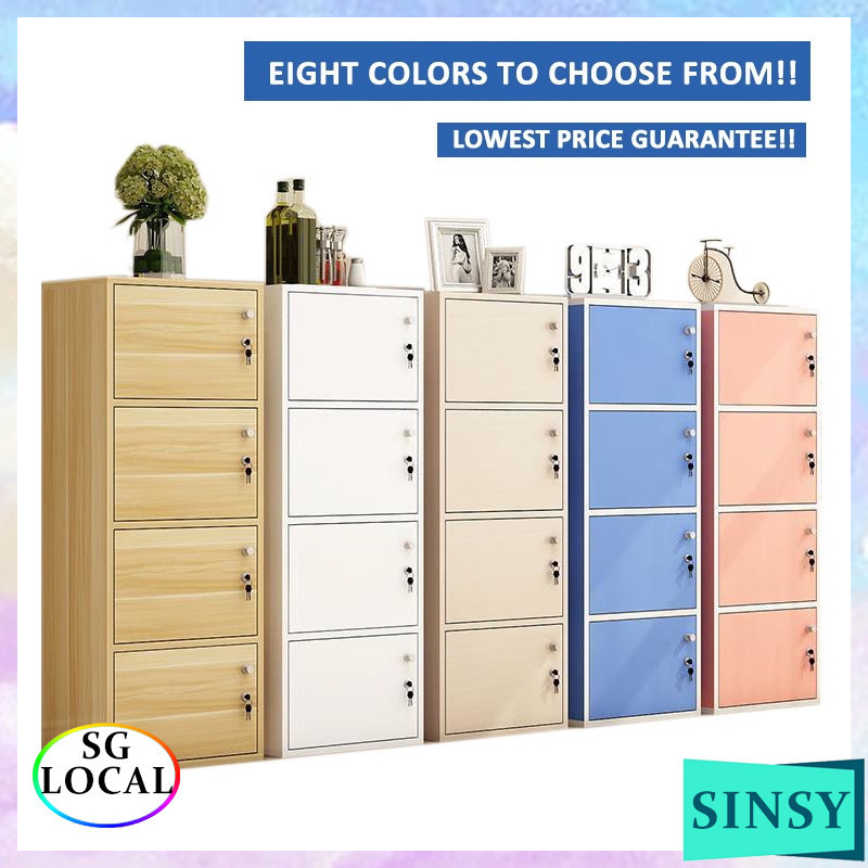 RYY SINSY Storage With Door Lock Side Drawer Tier Narrow Lockers ...