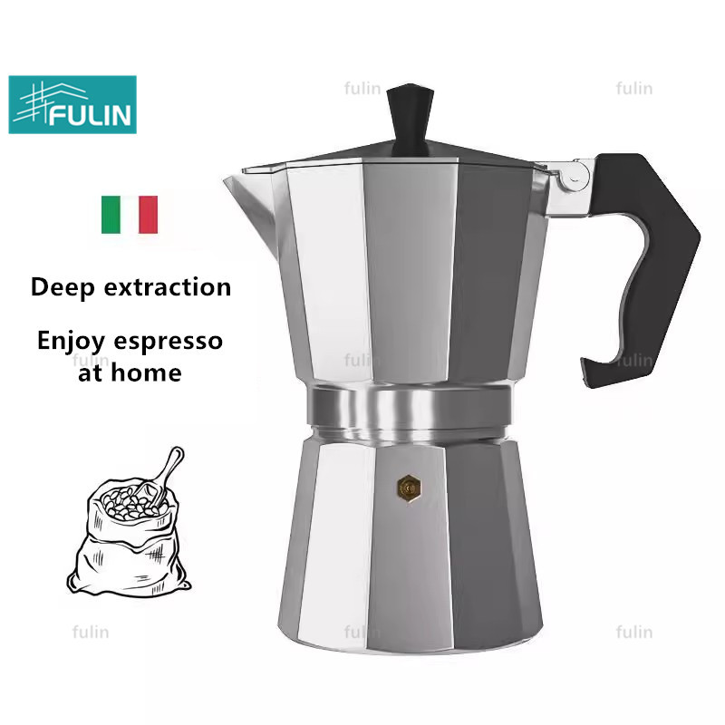 Moka Pot Stovetop Espresso Maker Aluminum Coffee Maker Italian ...
