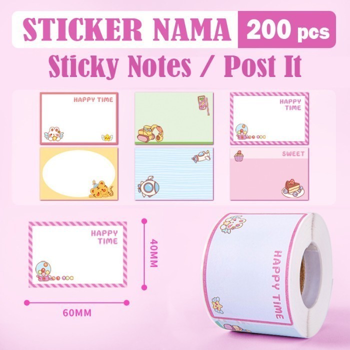 Sticker Label Sticky Notes Cartoon Motif Tag Name Book Journal Jar Jar ...