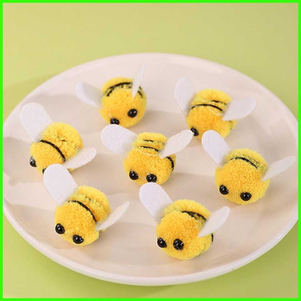 Felt Bees 50PCS Small Bee Plush Decor Fake Bees for Baby Shower ...
