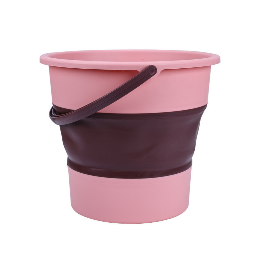 Foldable Collapsible Bucket With Handle Portable Lightweight Versatile ...