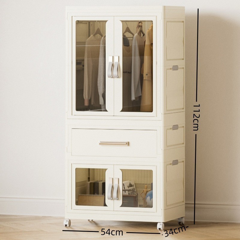 Foldable Wardrobe Organizer Multifunctional Clothing Storage Cabinet ...