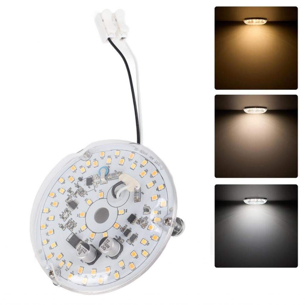 Bestchoices LED Ceiling Fan Light Dimmable 3 Color Temperature 18W ...
