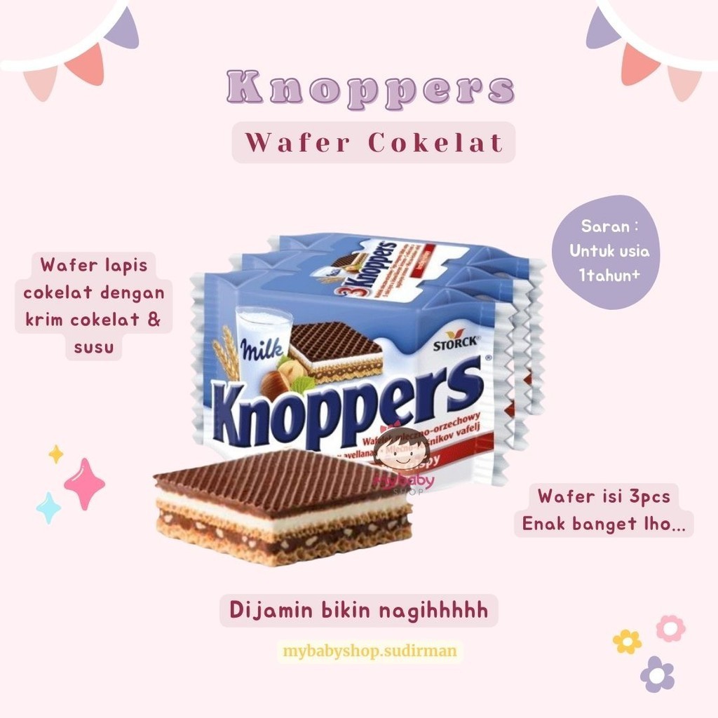 Storck KNOPPERS MILK CHOCOLATE WAFER CRISPY Contents 3PCS | Shopee ...