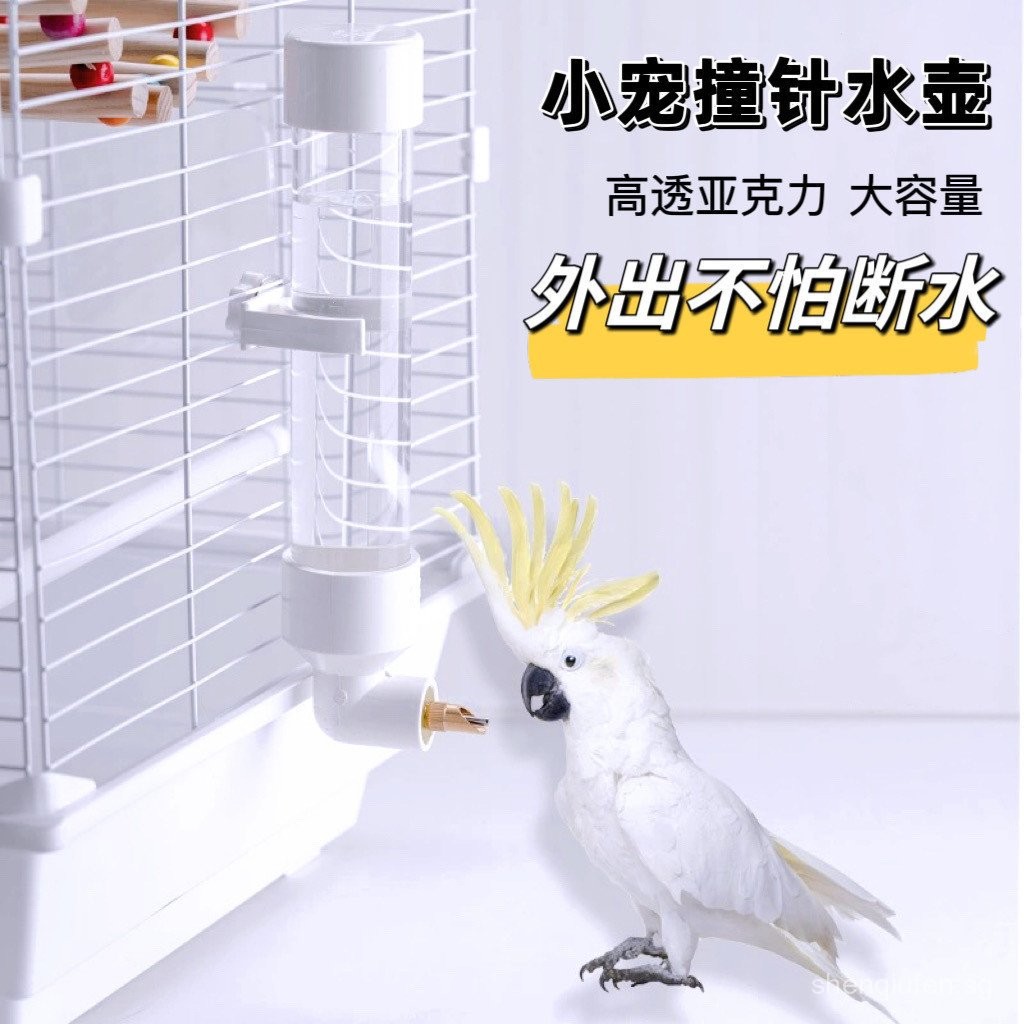 For Birds Water Fountain Parrot Automatic Water Feeding Hit Needle Type ...