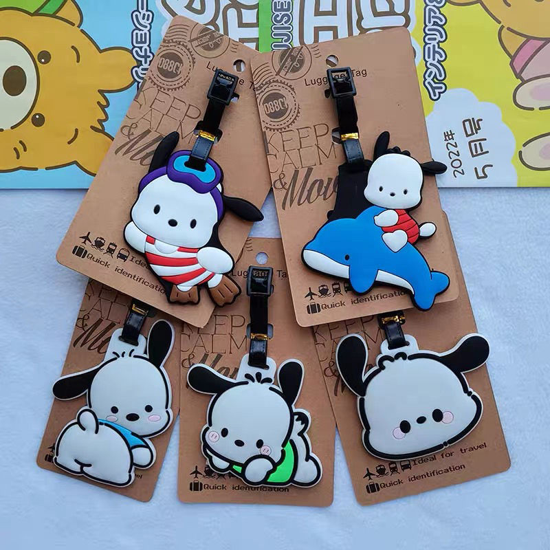 Japan Sanrio Pochacco Luggage Tag Travel Boarding Consignment Tag ...