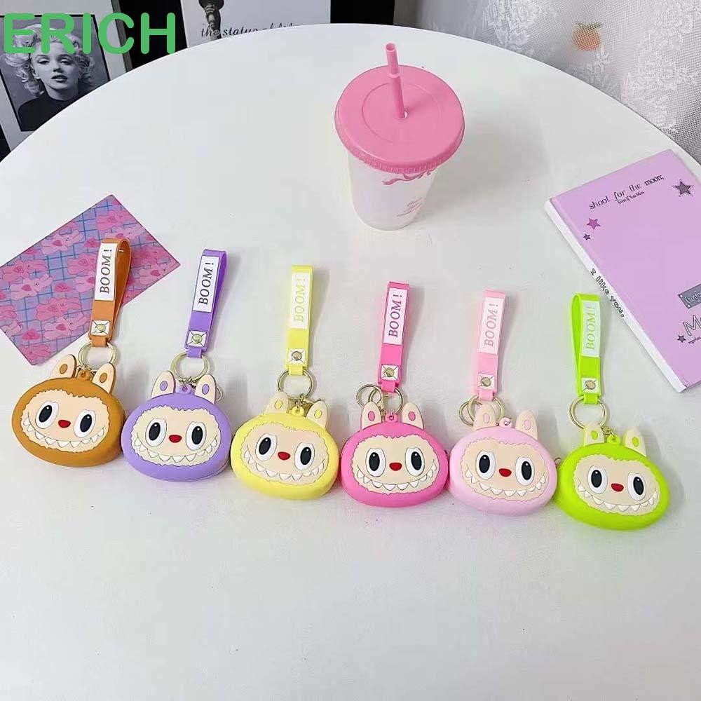 ERICH1 Labubu Zero Wallet, Waterproof Silicone Storage Bag Labubu Key ...