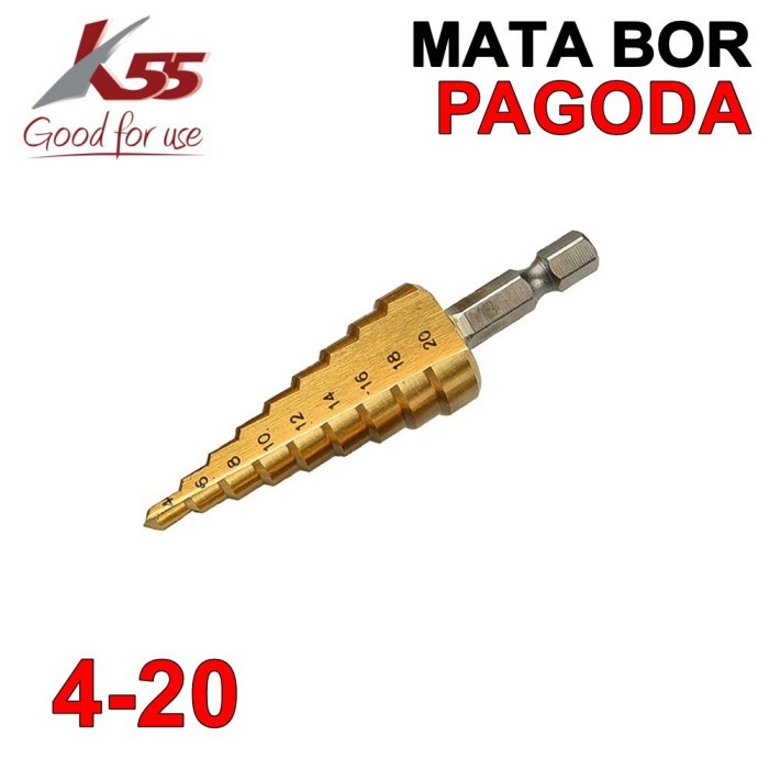 MATA 4mm 20mm HSS TIN K55 Step Drill Bit 4-20 mm | Shopee Singapore