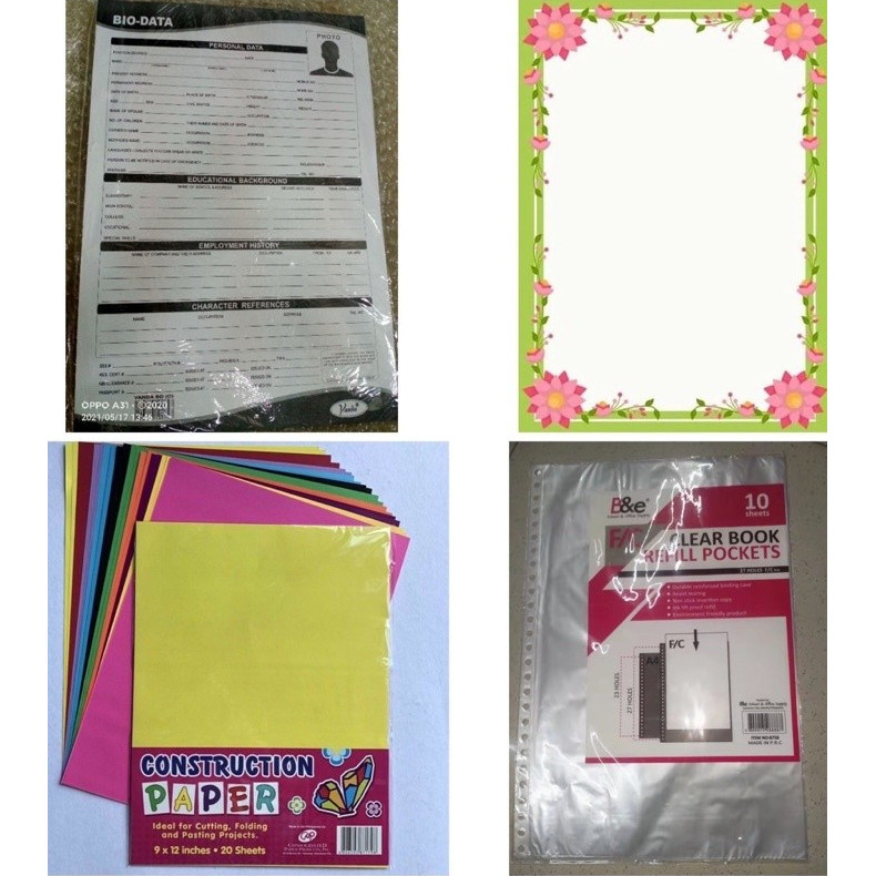 BIO DATA / BONDPAPER BORDER DESIGN /ART PAPER / CONSTRUCTION PAPER ...