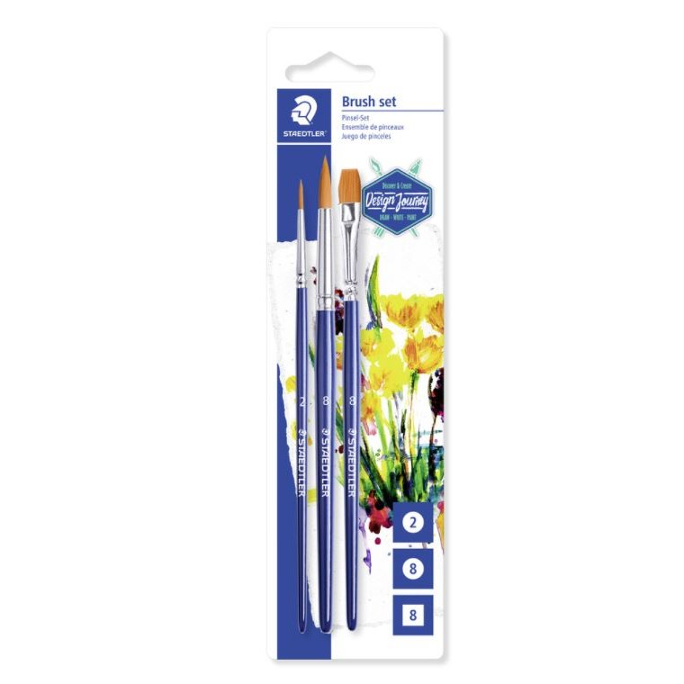 STAEDTLER SYNTHETIC BRUSH SET 989-SBK3-3 | Shopee Singapore