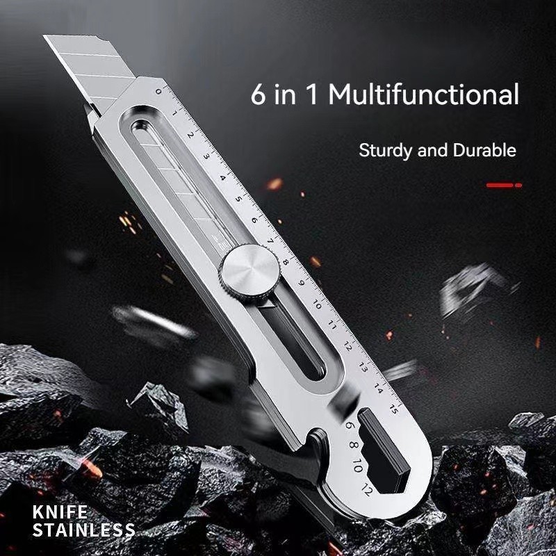 Multifunctional Utility Knife Stainless Bottle Opener Unboxing Paper ...