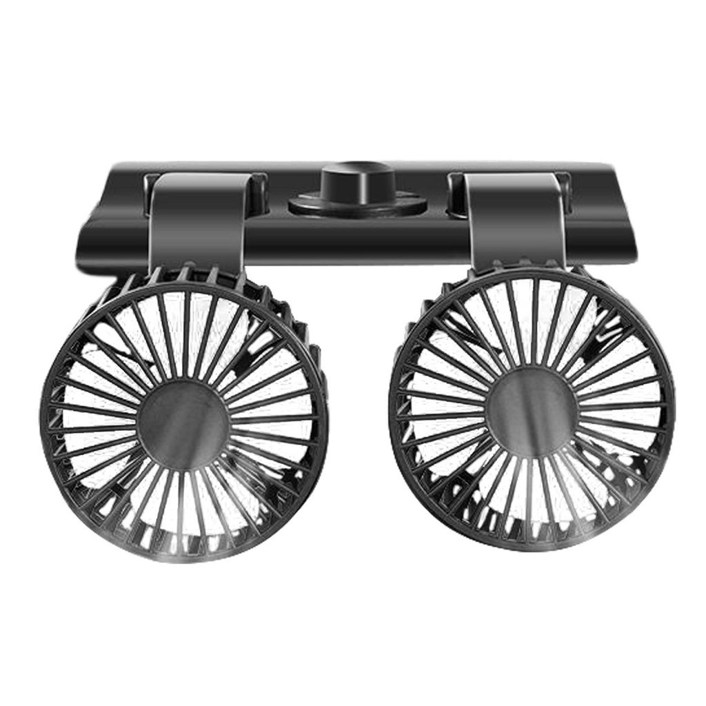 Car Camping Fan 24V Adjustable Dual Head Car AC Auto Fan Rechargeable ...