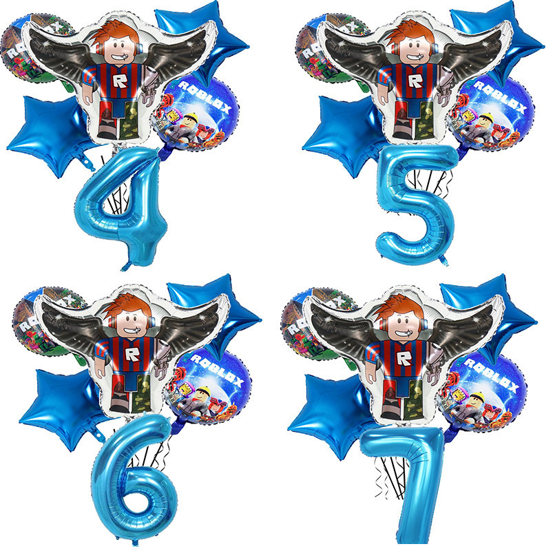 ROBLOX Birthday Balloon Set Digital Foil Balloon Cartoon Birthday Party ...