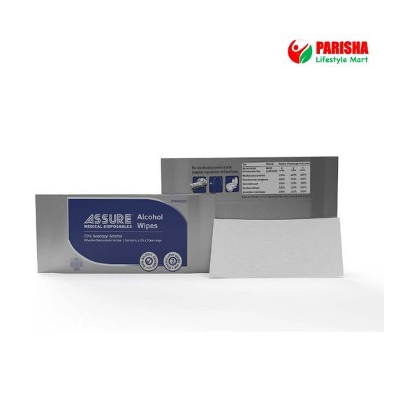Assure Alcohol Wipes Individually Wrapped 20cm X 20cm | Shopee Singapore