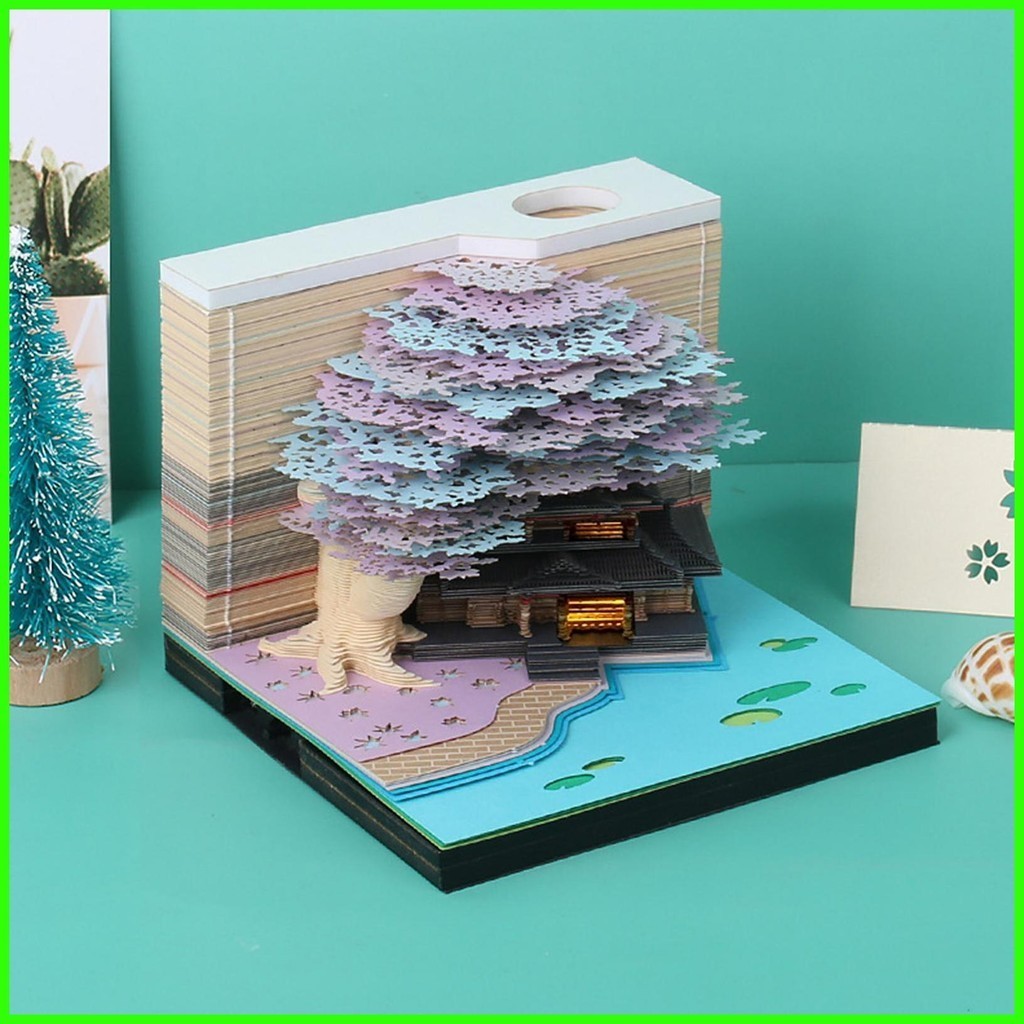 3D Paper Desk Calendar Paper Carved Time Piece Calendar Romantic ...
