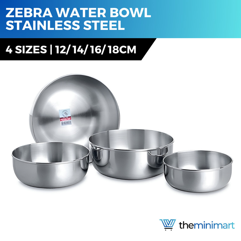 Zebra Water Bowl Stainless Steel Rust Resistant High Quality Long ...
