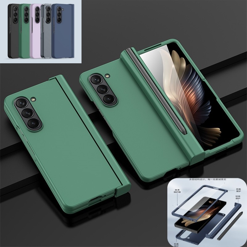 Slim Pen Slot Hinge Folding Case Casing Samsung Z Fold 6 Z Fold 5 Z ...
