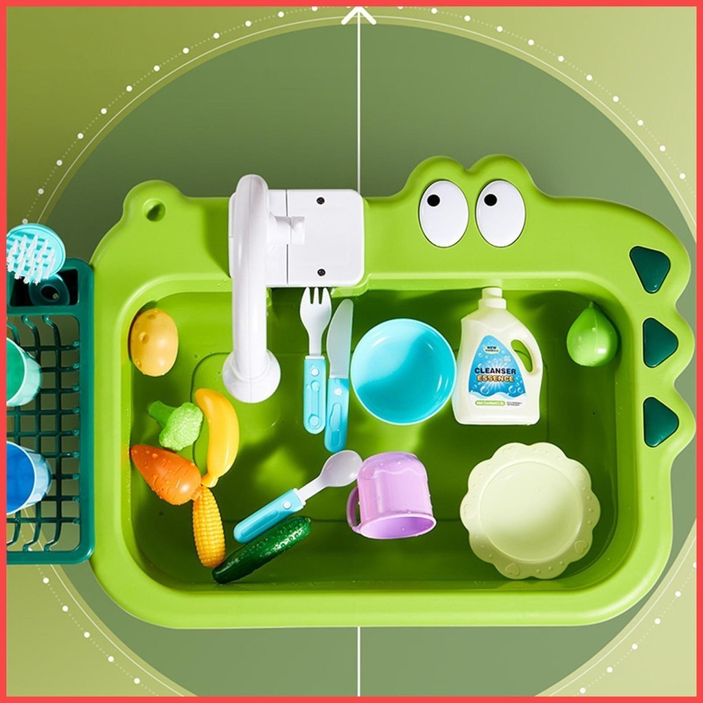 Play Kitchen Sink Toy Water Toy Playset With Electric Faucet For ...