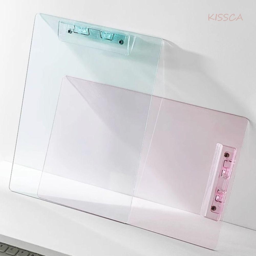 KISSCA Transparent A4 Clipboard, With Low Profile Gold Clip Document ...