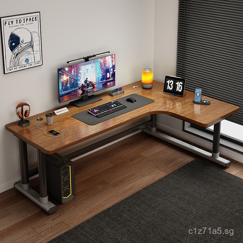 Corner Computer Desk Desktop Simple Double Writing Desk E-Sports Table ...