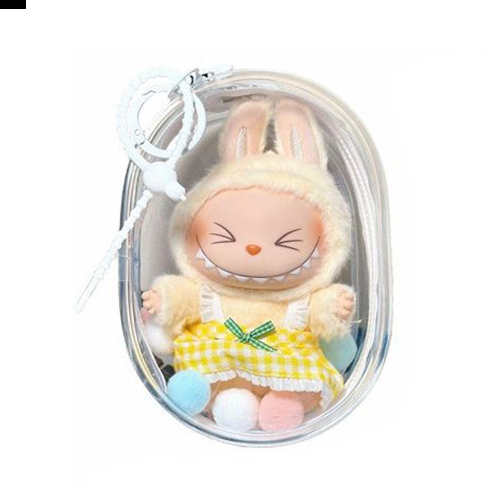 ANTIONE Labubu V2 Doll Storage Bag, Transparent Dust-proof Labubu ...