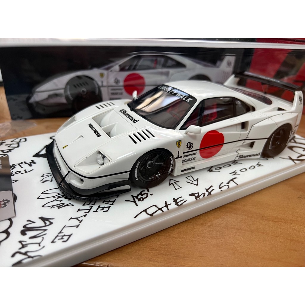 Inno 1: 18 LBWK Wide Body Kit Ferrari F40 2023 White Tokyo Auto Show ...