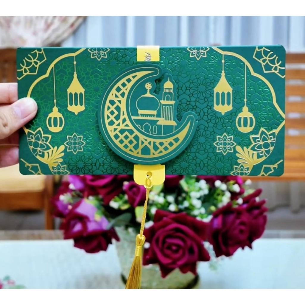 [New Upgrade] 2025 Sampul Duit Raya Eid Mubarak Green Envelope 6 Slot ...
