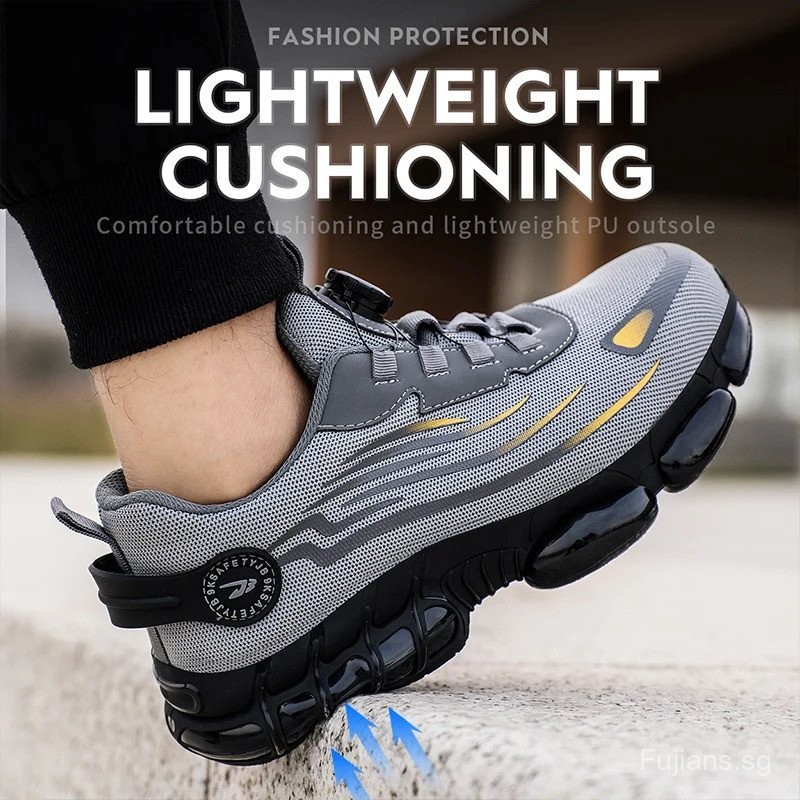 Indestructible Protective Shoes Rotating Button Safety Shoes Men Anti ...