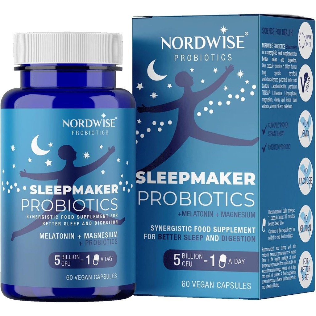 NORDWISE Sleepmaker Probiotic Capsules with Melatonin High Dose I 2 ...