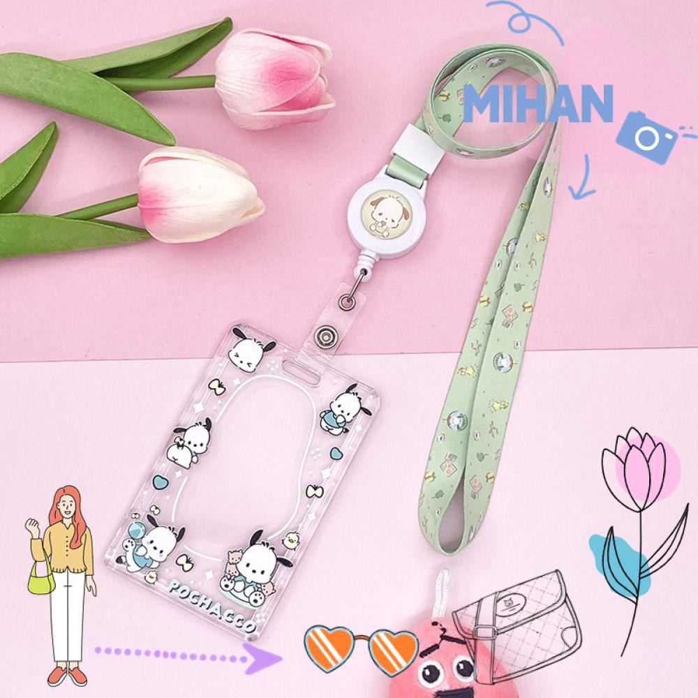 MH Sanrio Bus Card Cover, Transparent Hello Kitty Cartoon Card Holder ...