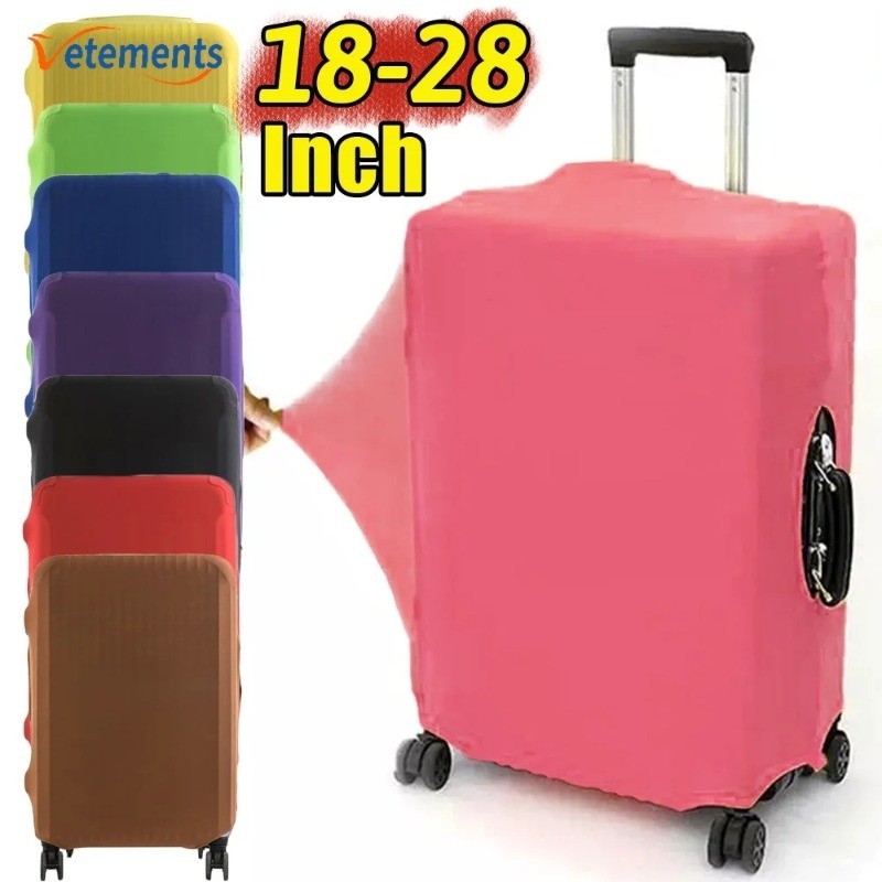 18-28 Inch Rolling Travel Luggage Protective Cover Simple Solid Color ...