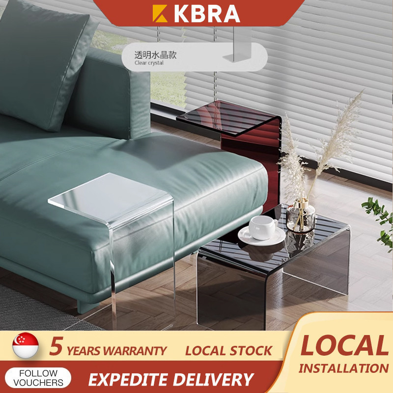 KBRA Side Table Acrylic Transparent Multi Use Sofa Side Table Small ...